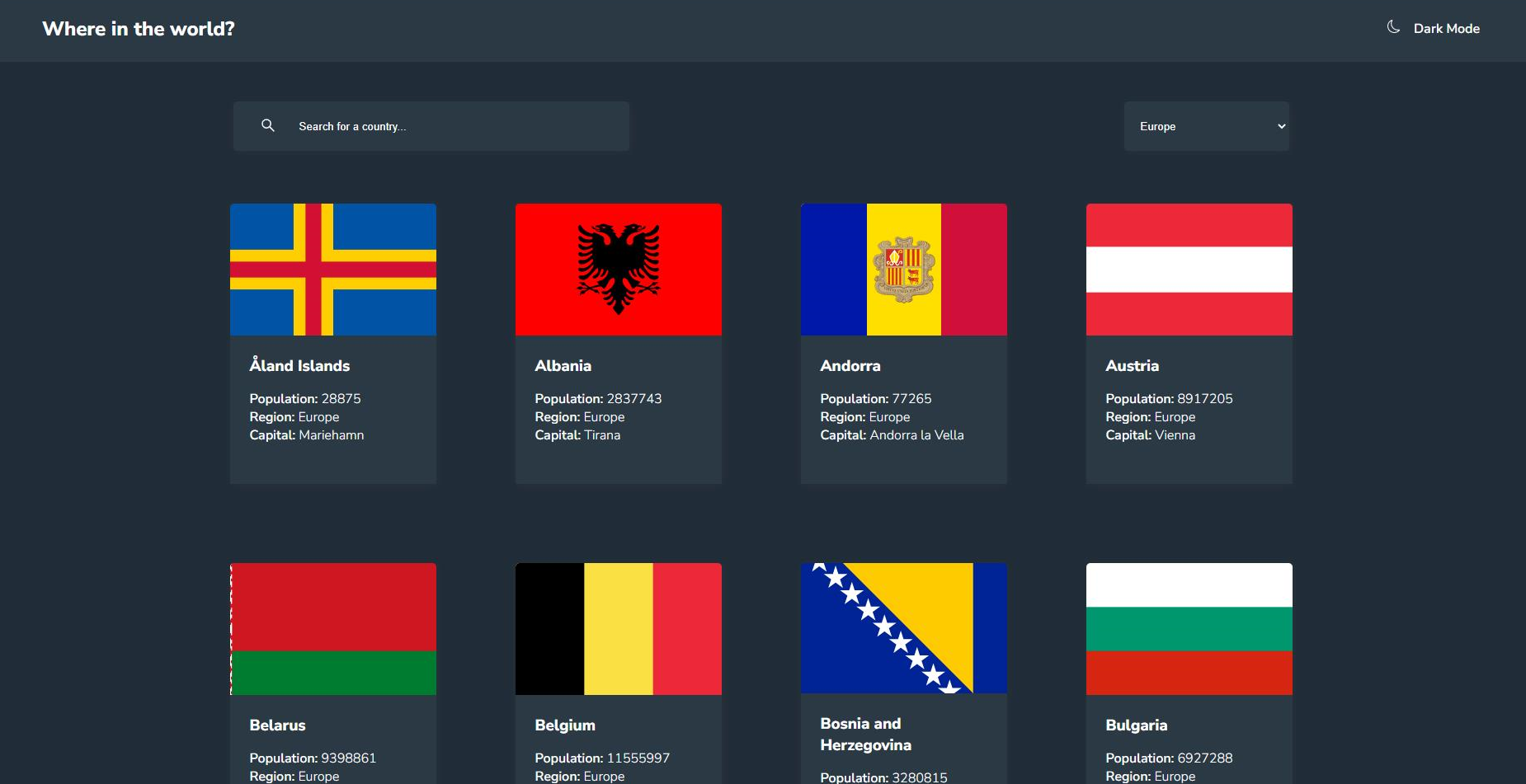 GitHub - GuillaumeSere/rest-countries-api