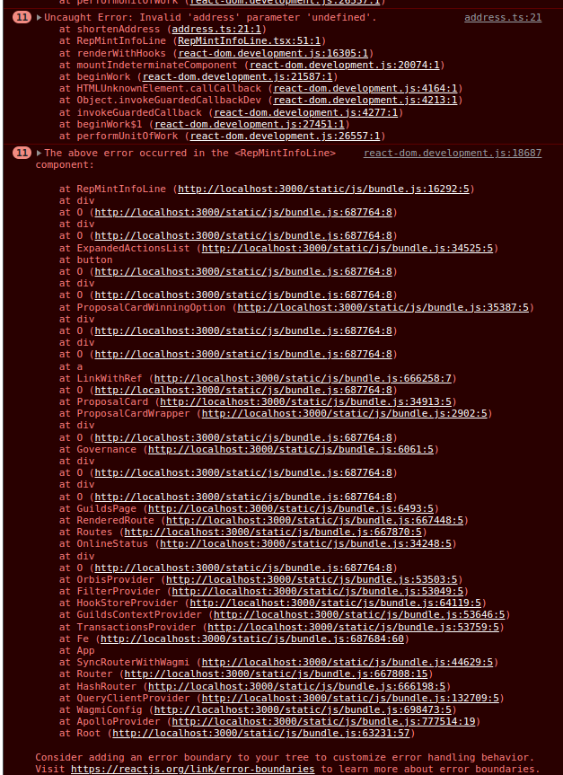 Page Crashes When Decoding A Proposal That Mints Rep · Issue 256 · Dxgovernance Davi Monorepo