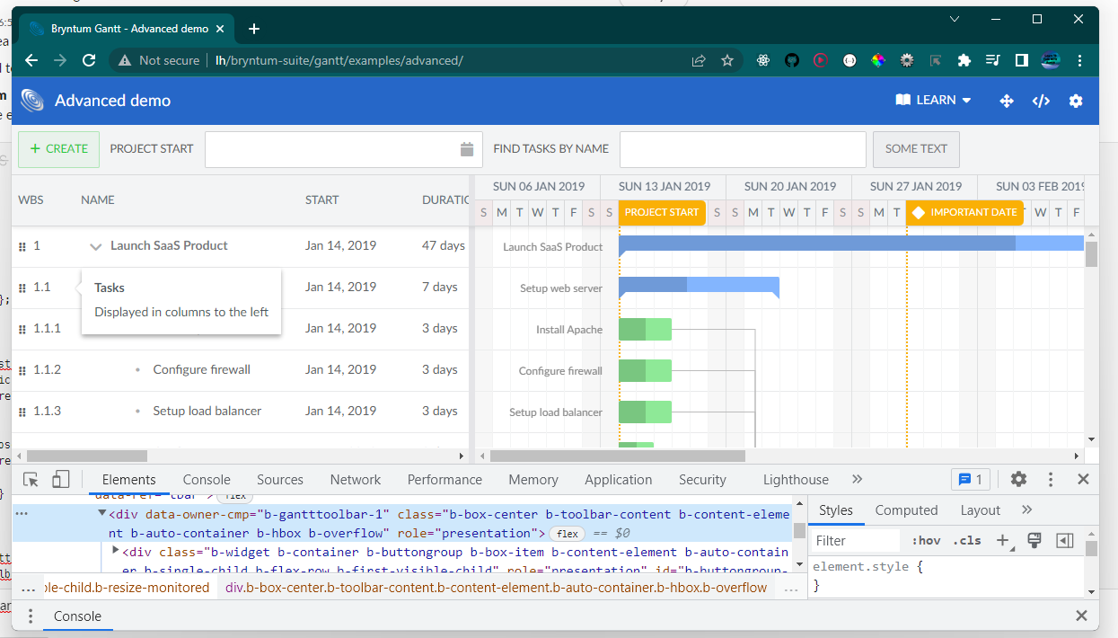 Custom component doesn't appear in the toolbar overflow menu · Issue #4844 · bryntum/support ...