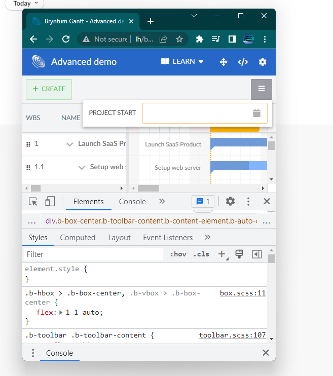 Custom component doesn't appear in the toolbar overflow menu · Issue #4844 · bryntum/support ...