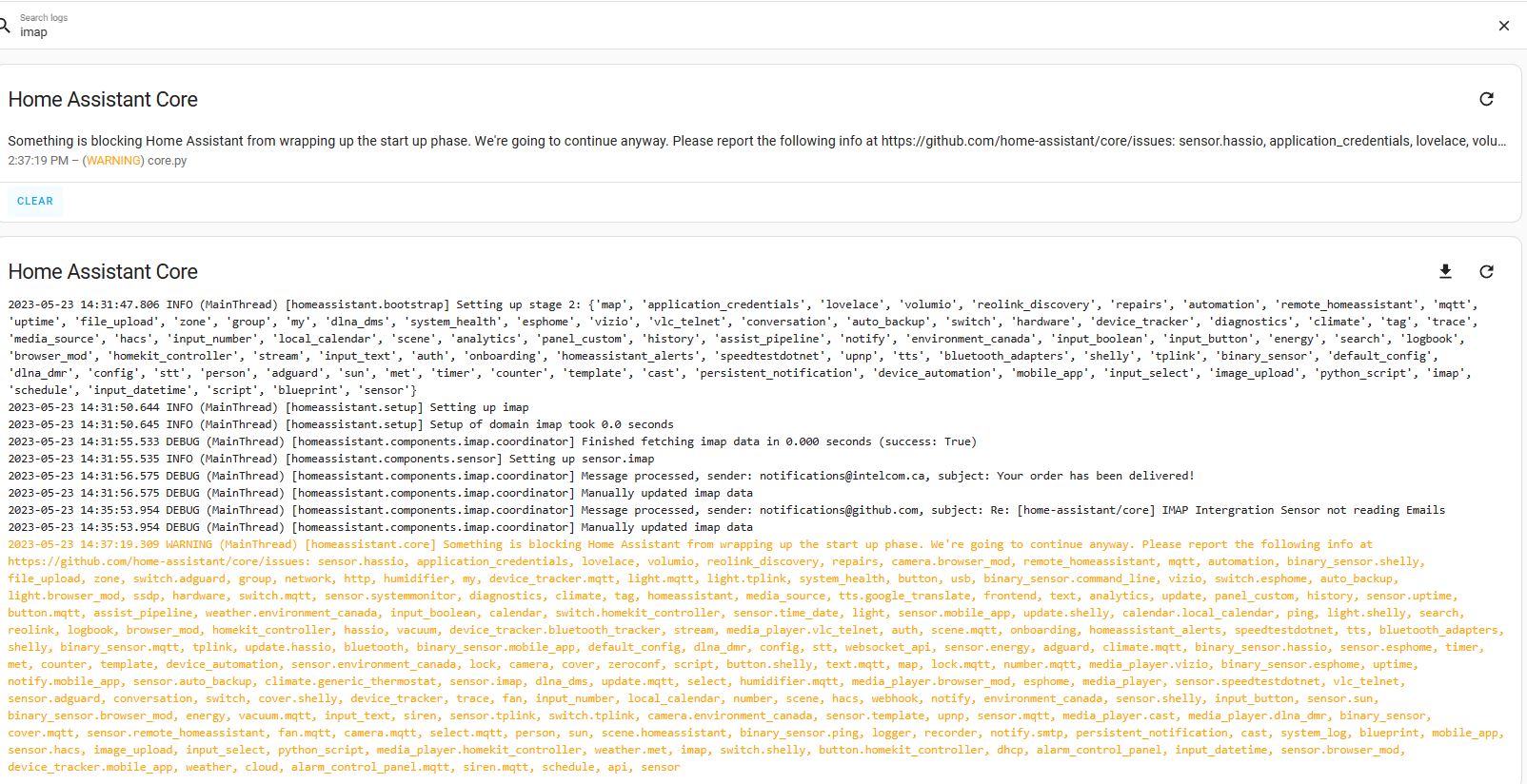IMAP Intergration Sensor not reading Emails By Sender Email · Issue #93401 · home-assistant/core ...