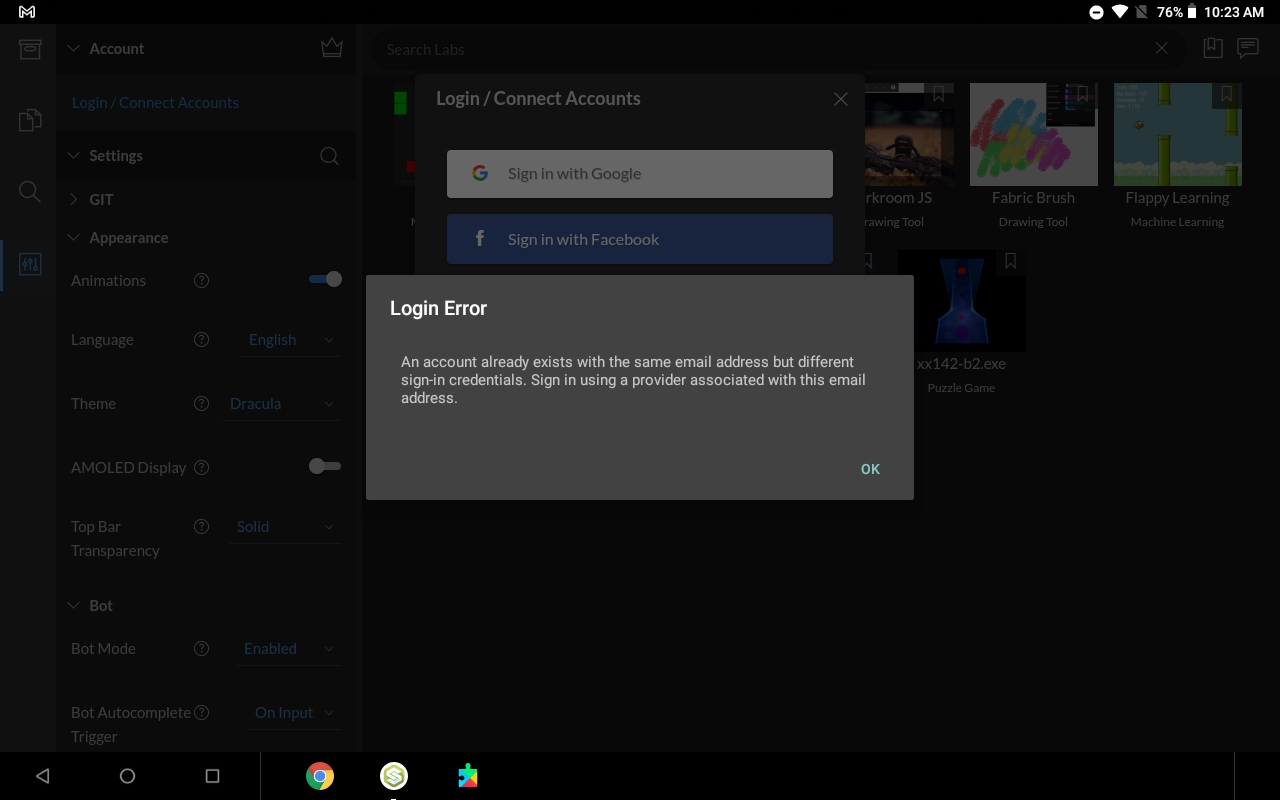 Cannot connect GitHub account to spck pro · Issue #388 · spckio/spck-issues · GitHub