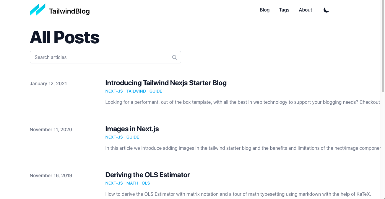 Text is not contained in the class in the posts view · Issue #3 · timlrx/tailwind-nextjs-starter ...