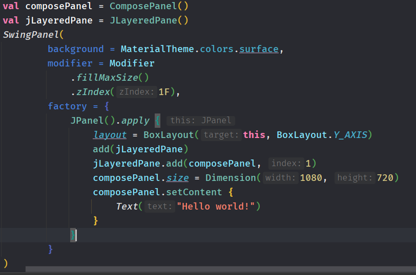 Crash when nesting ComposePanel into SwingPanel within a LazyColumn · Issue #1060 · JetBrains ...