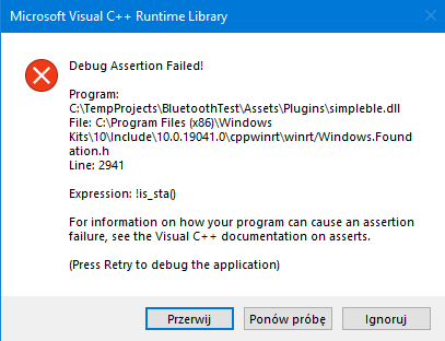 `winrt::init_apartment();` fails when its called from Python on Windows · Issue #21 · simpleble ...