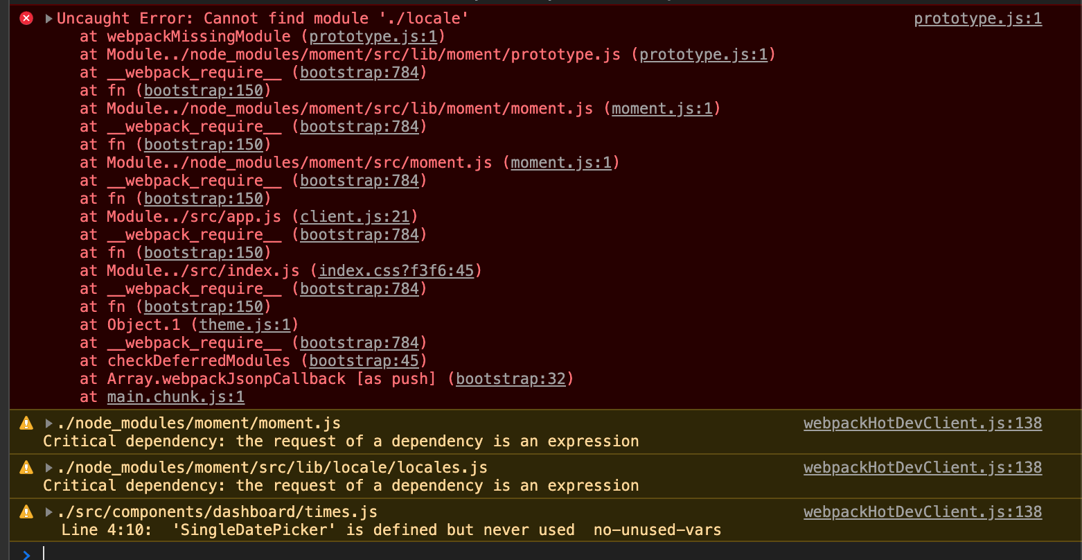 Locale Error While Getting Started · Issue 1988 · React Datesreact 7454