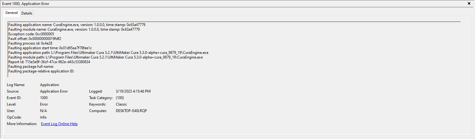 Unknown Slicing Failure · Issue #14965 · Ultimaker/Cura · GitHub