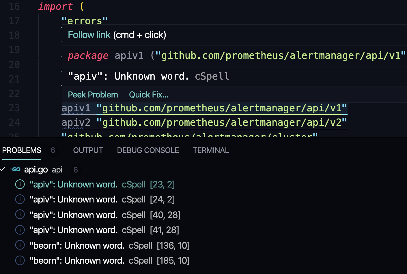 vscode golang development environment incorrectly recognizes variables with numbers · Issue ...