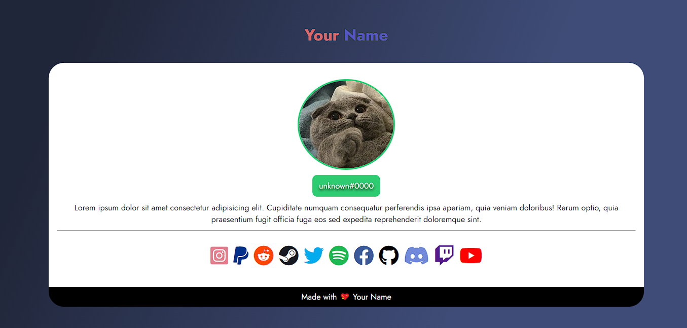 GitHub - Ahmetdev510/basic-profile-card: List all your links on one ...