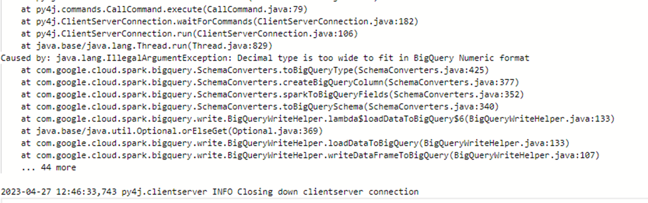 Issue with BigNumeric support - Serverless · Issue #959 · GoogleCloudDataproc/spark-bigquery ...