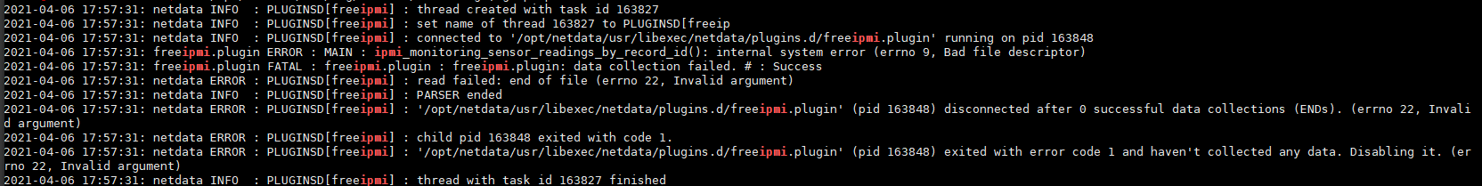 Freeipmi.plugin - internal system error · Issue #10934 · netdata/netdata · GitHub