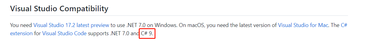 C# version supported with .NET 7 · Issue #7702 · dotnet/core · GitHub