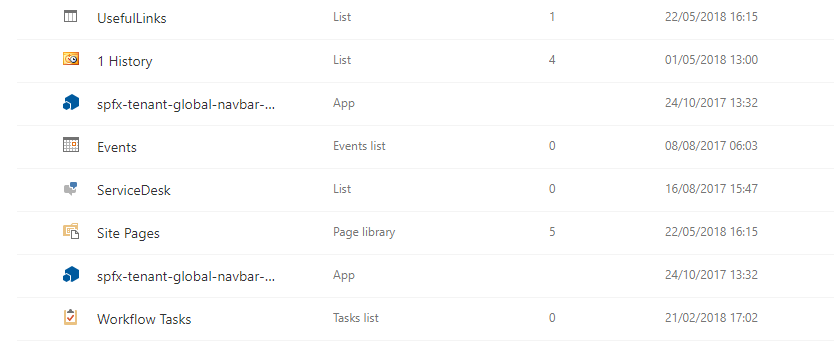 Site Contents shows all SPFx apps with the same name and install date · Issue #1881 · SharePoint ...