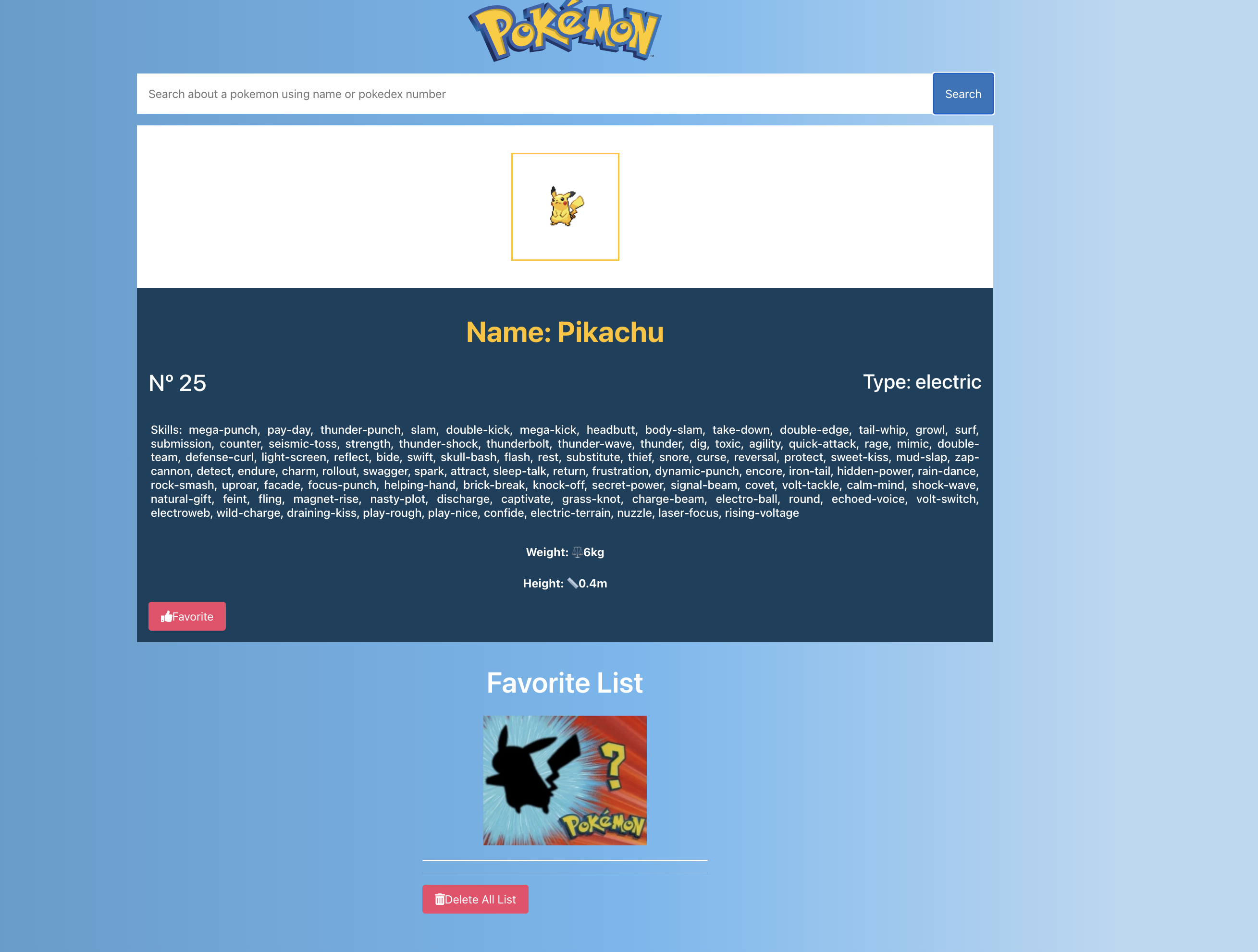 GitHub - Astridp85/Favorite-Pokemon: search for a pokemon, you can ...