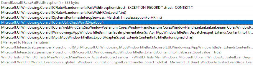 App Failfasts on close when AppWindow.TitleBar.Extends... is set to true · Issue #1804 ...