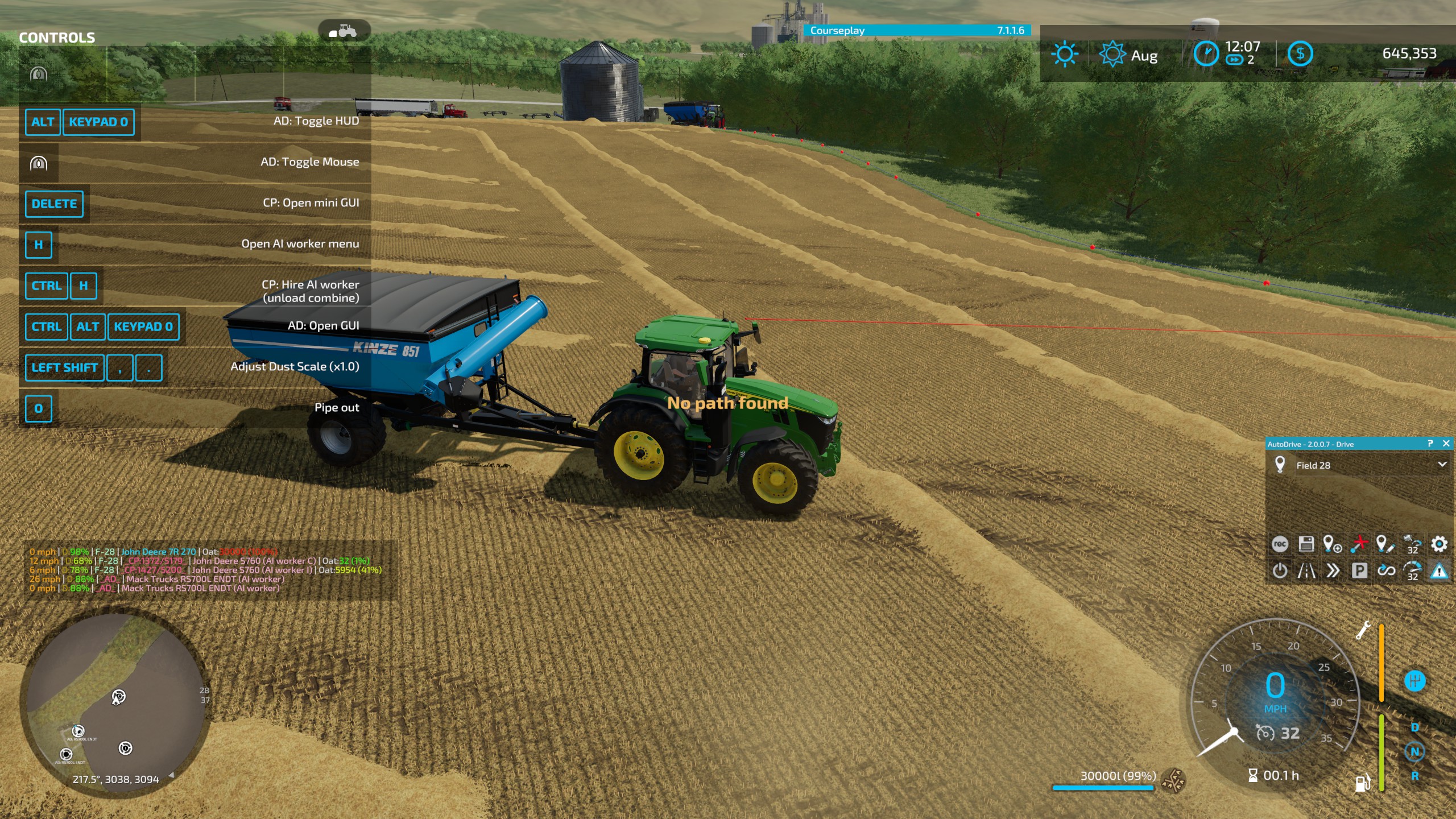 [BUG_SP] Grain Cart not finding path to self unload · Issue #2090 ...