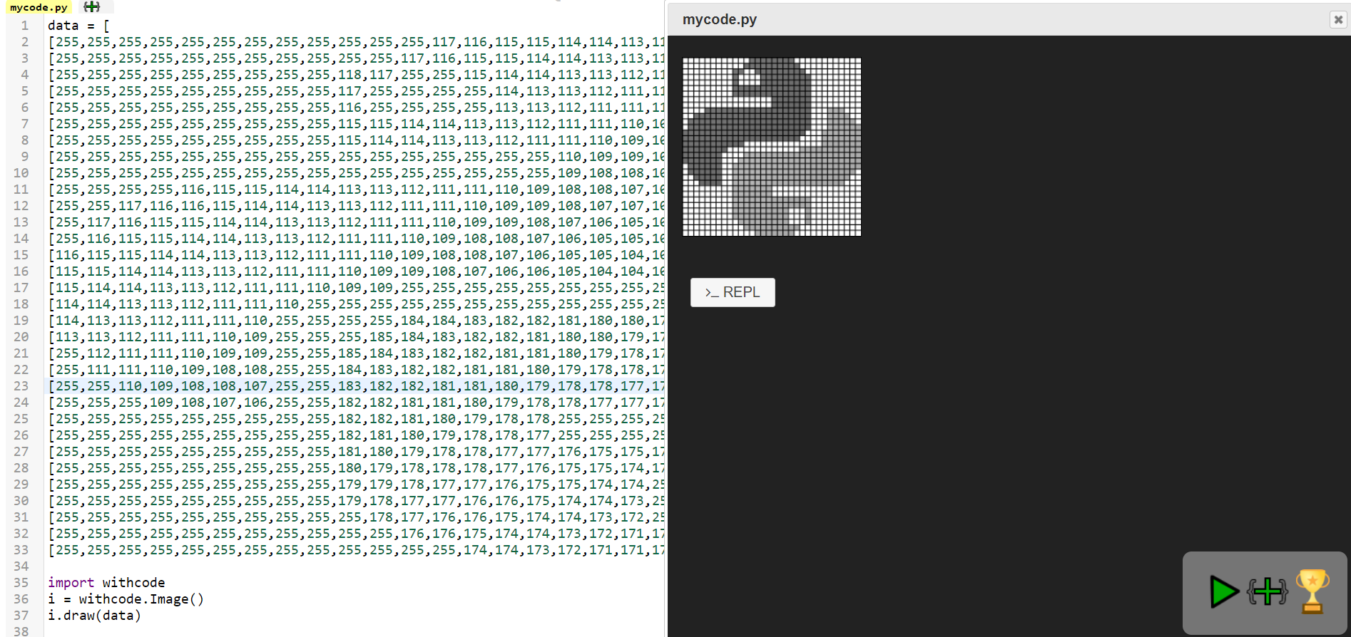 GitHub - pddring/withcode: Offline python module to match visualisation ... GitHub - pddring/withcode: Offline python module to match visualisation ...