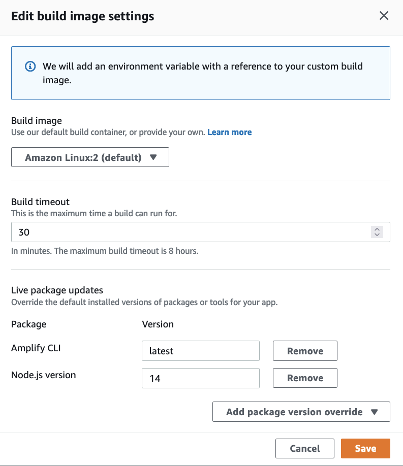Frontend build fails since build image updated on: 11/08/2022 · Issue #3105 · aws-amplify ...