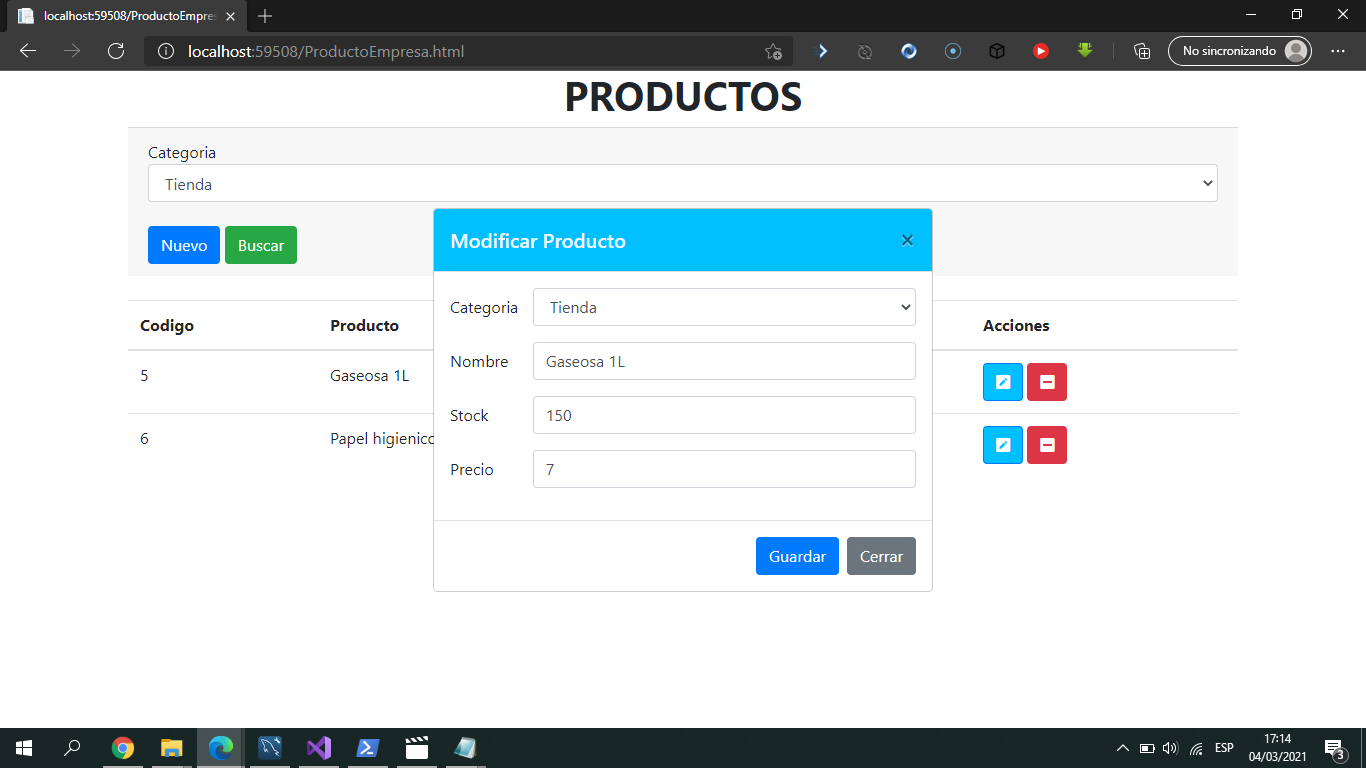 GitHub - JoseCastro94/CrudVue-Productos: CRUD - C# con Entity Framework y Vue.js
