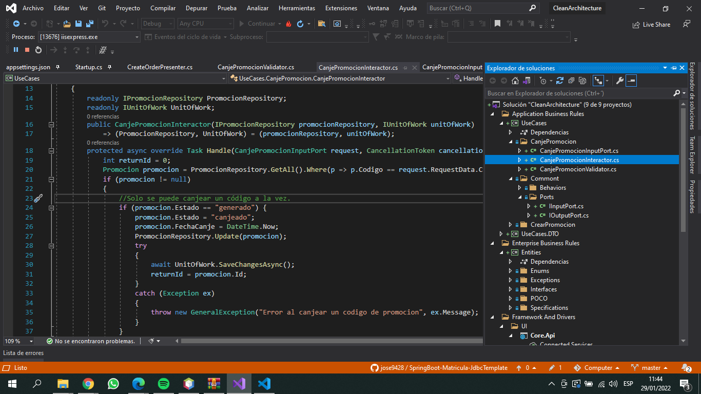 GitHub - JoseCastro94/NET_CleanArchitecture_Promocion: C# | .Net Clear Architecture | Angular ...