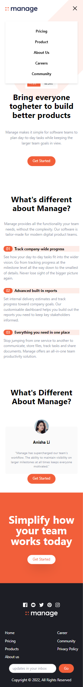 GitHub - ugabb/Manage-Landing-Page