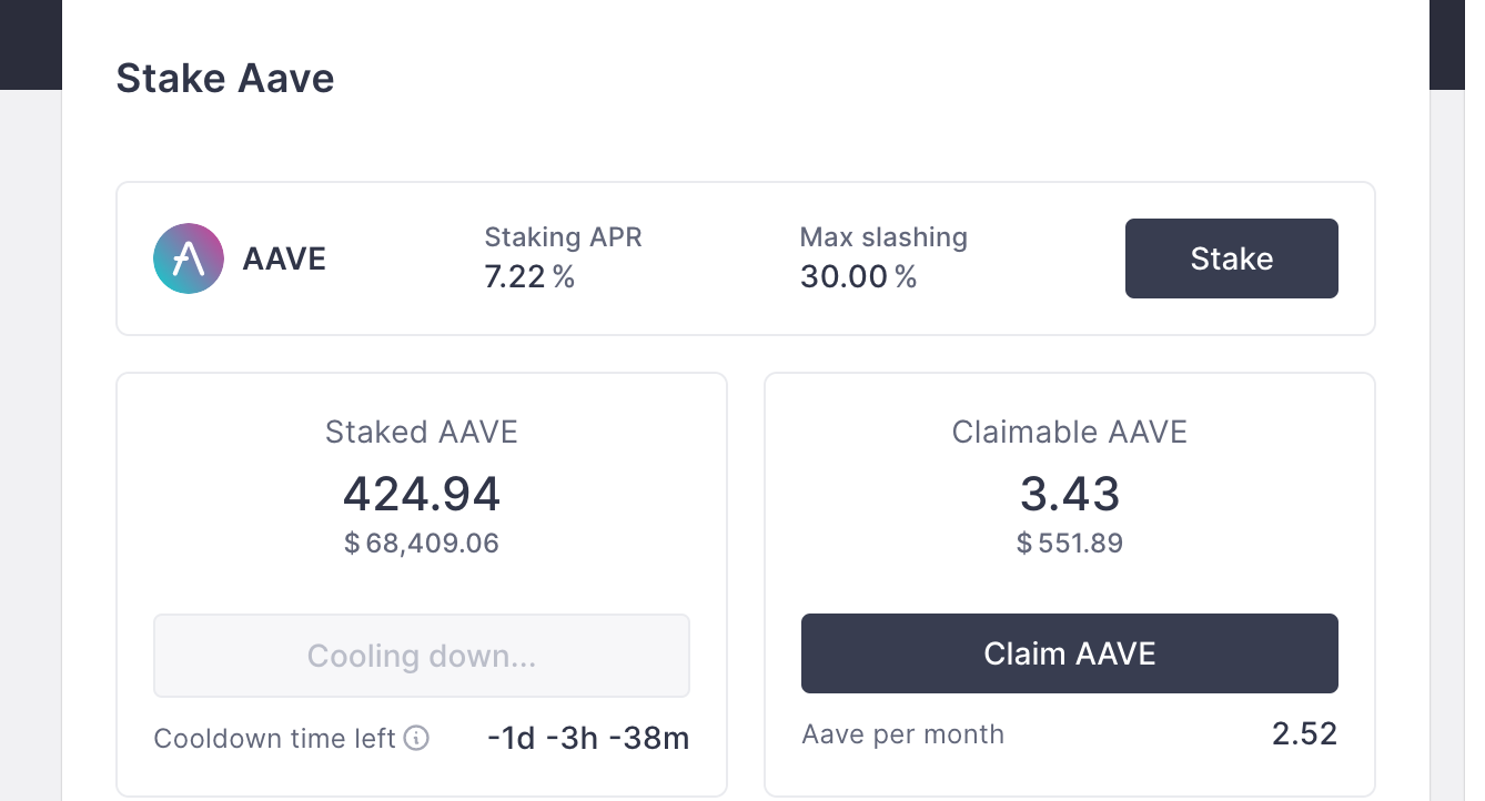 Aave Unstaking · Issue 549 · Aave Interface · Github