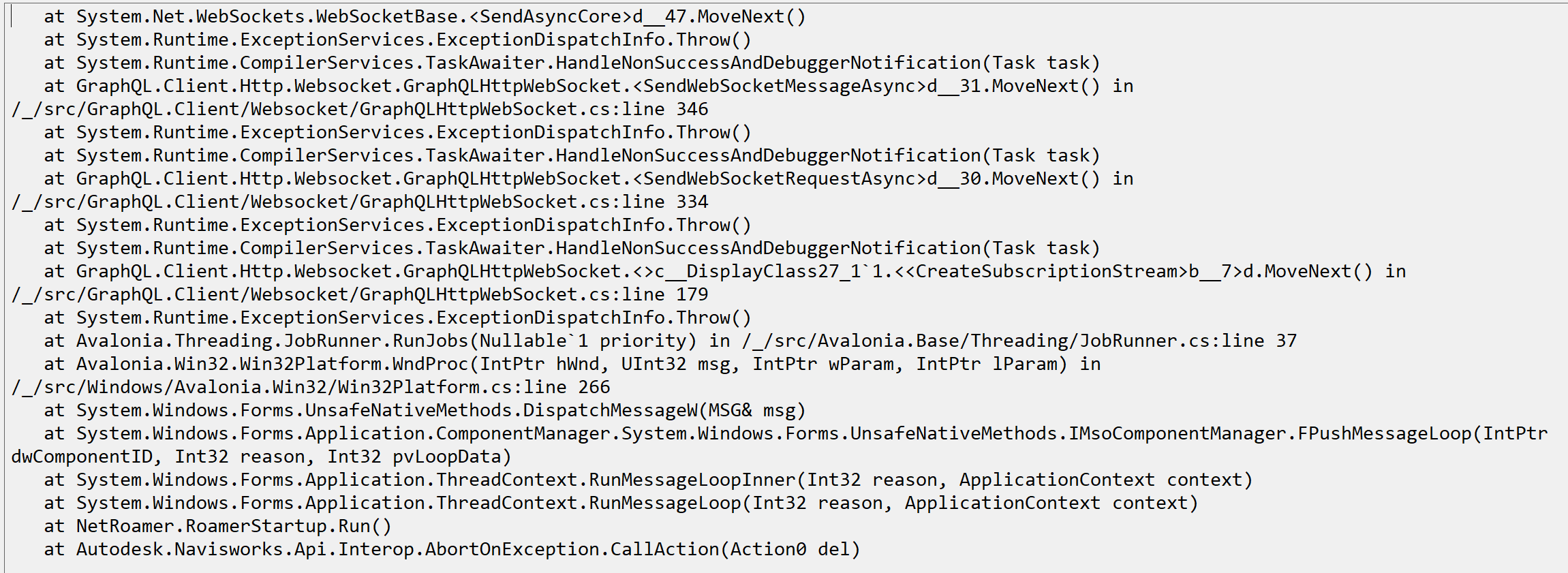 bug(Navisworks): Crash on long idle session · Issue #2021 · specklesystems/speckle-sharp · GitHub