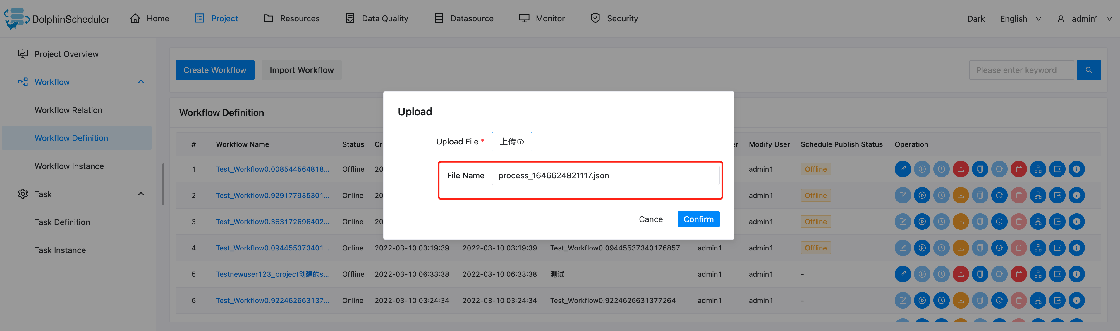 [Bug-FE][UI Next][V1.0.0-Alpha] Repeat workflow import, the last import file was not cleared ...