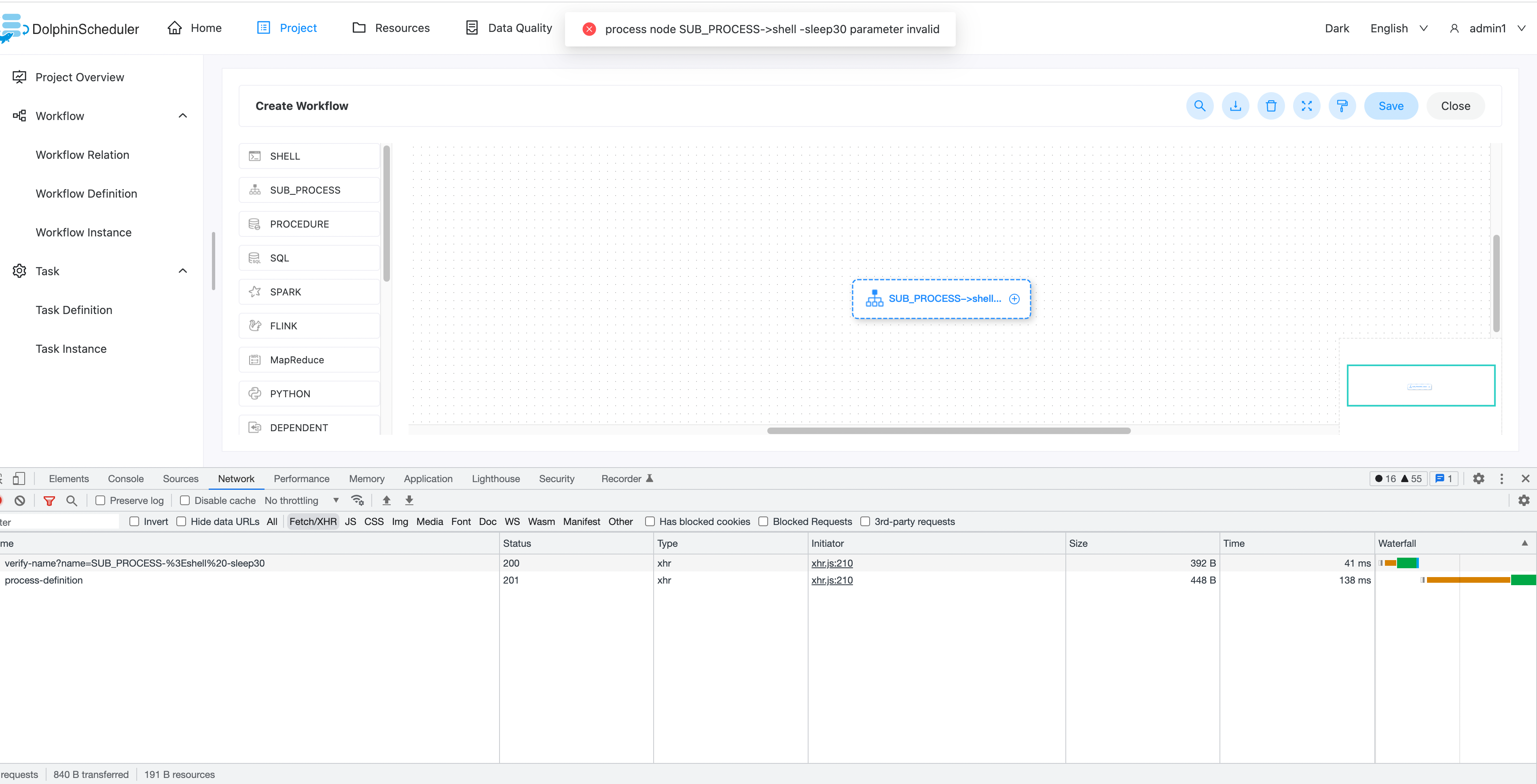 [Bug(Serious)-FE][UI Next][V1.0.0-Alpha]Failed to save a workflow containing a child workflow ...