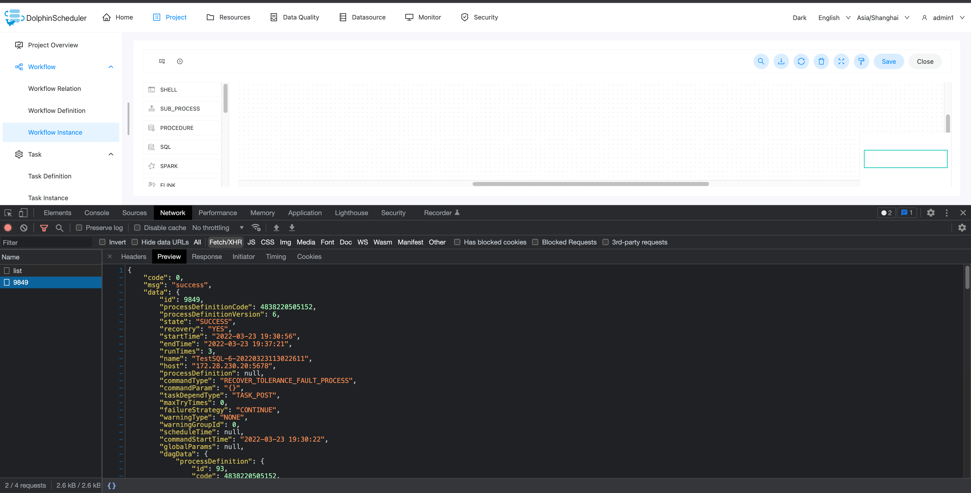 Bug Fe Ui Next V100 Alpha Execute The Workflow Successfully Click