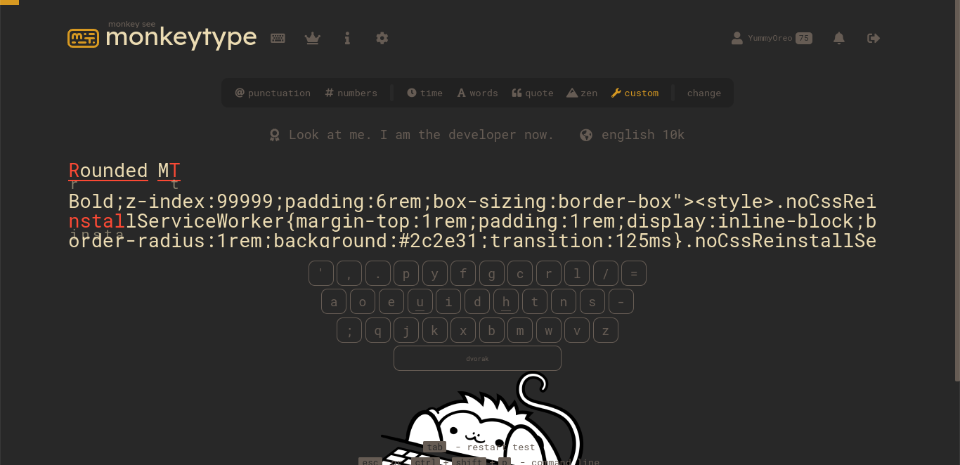 Large font size and long words cause the words to extend past the ...