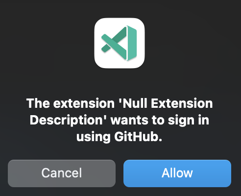 Sign in with GitHub to use Null Extension Description (1) · community ...