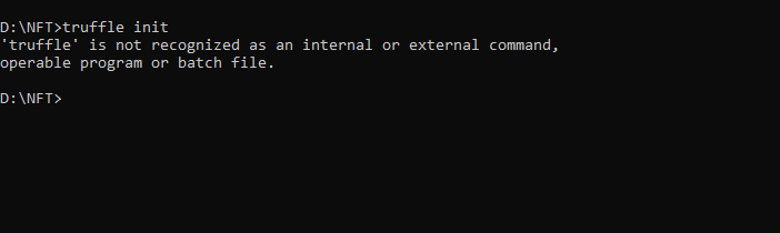 truffle not recognize as external or internal command · Issue #4291 · trufflesuite/truffle · GitHub