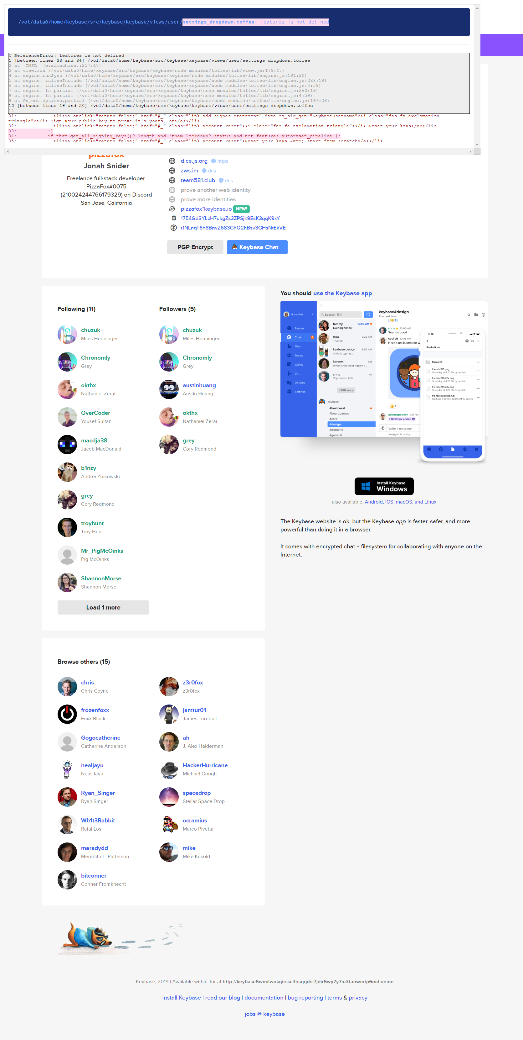 Website error that leaks uncompiled ToffeeScript from stacktrace · Issue #3602 · keybase/keybase ...