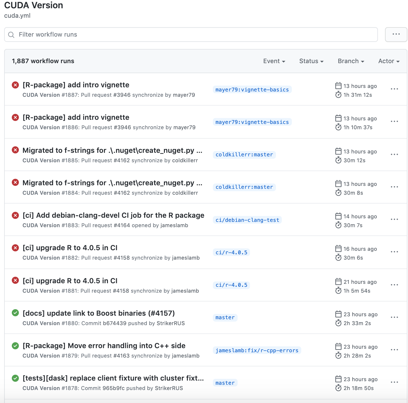 [ci] CUDA builds failing to start · Issue #4165 · microsoft/LightGBM ...