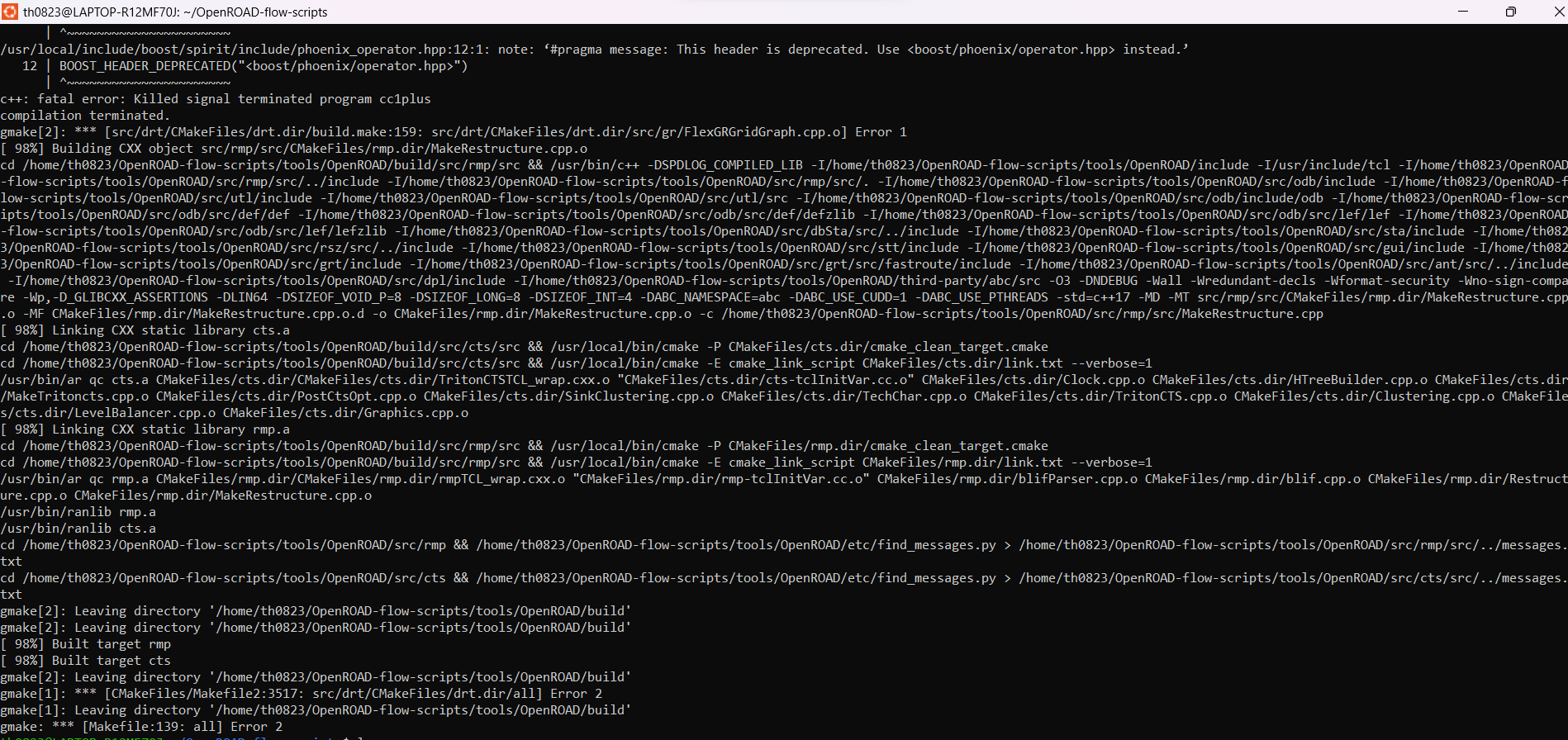 Unable To Verify The Installation Of Openroad Using Clone And Build Method · Issue 2464 · The
