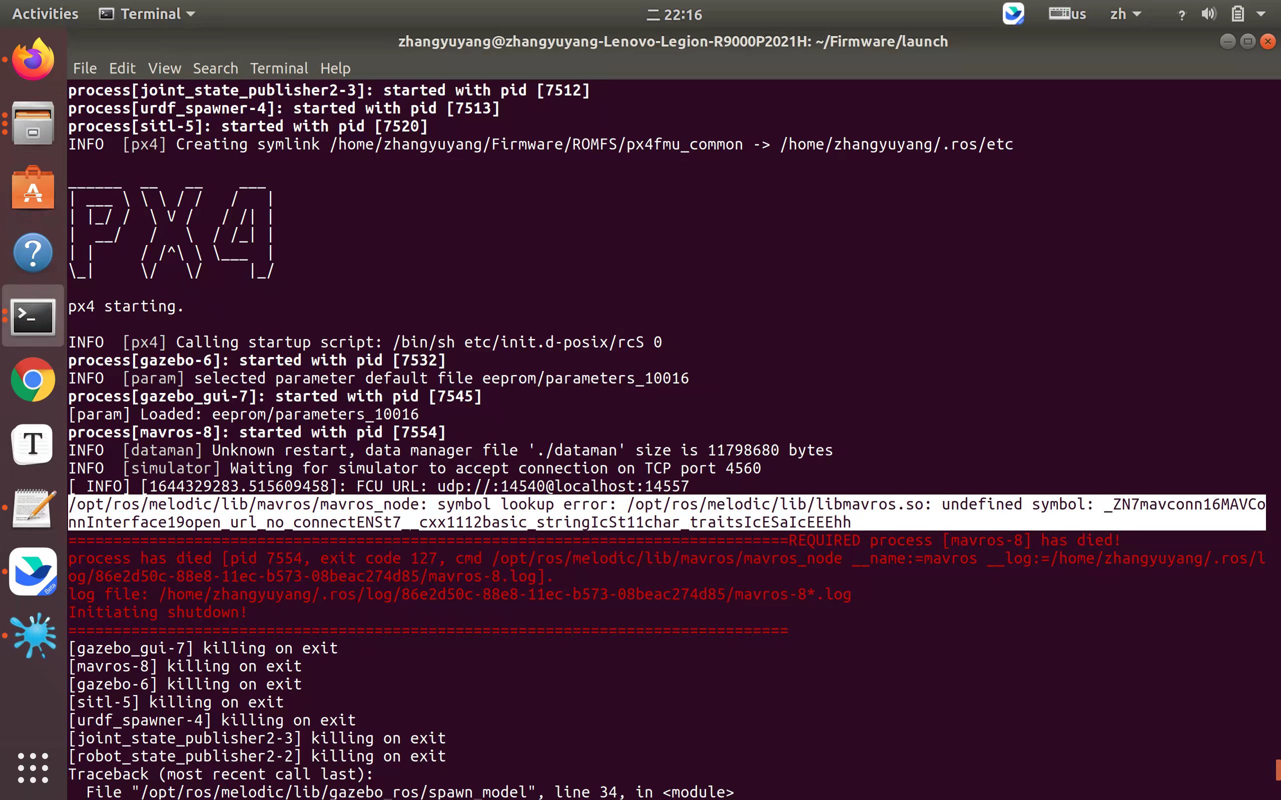lecture 1 .Symbol lookup error . · Issue #6 · amazerobot/AerialManipulator · GitHub