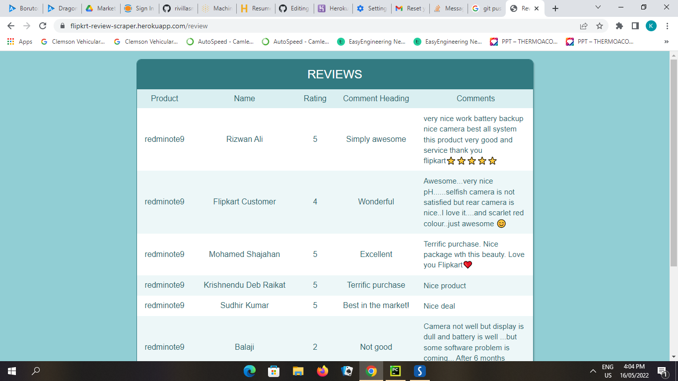 GitHub - Kiranclutch1998/Flipkart-review-scrapper: Flipkart review scrapper