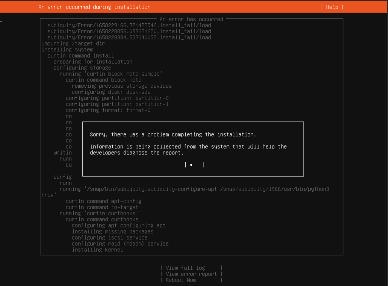 "apt update" done in cubic chroot environment -> iso generated -> iso does Not complete ...