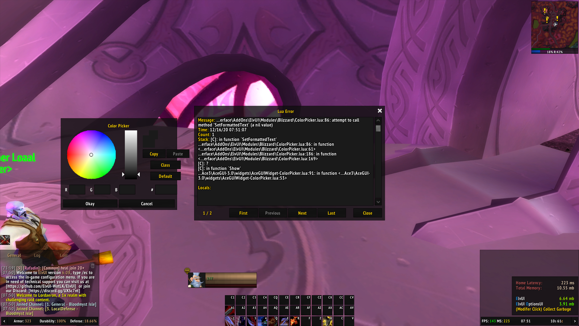 LUA error when opening color picker, v. 6.08 · Issue #783 · ElvUI-WotLK/ElvUI · GitHub