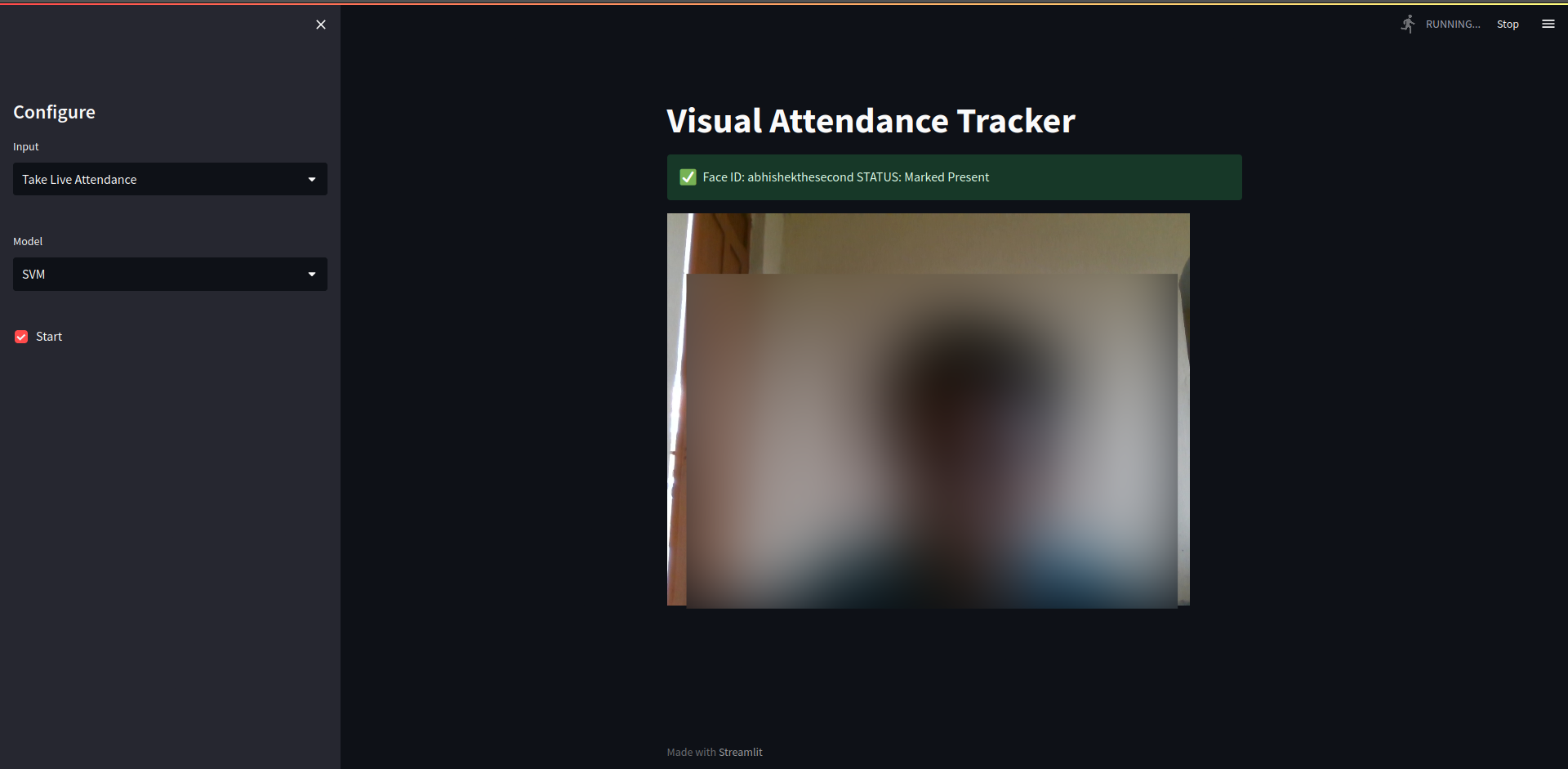 GitHub - abhishekmani12/Visual_Attendance_Tracking: Deep Learning based attendance tracker using ...