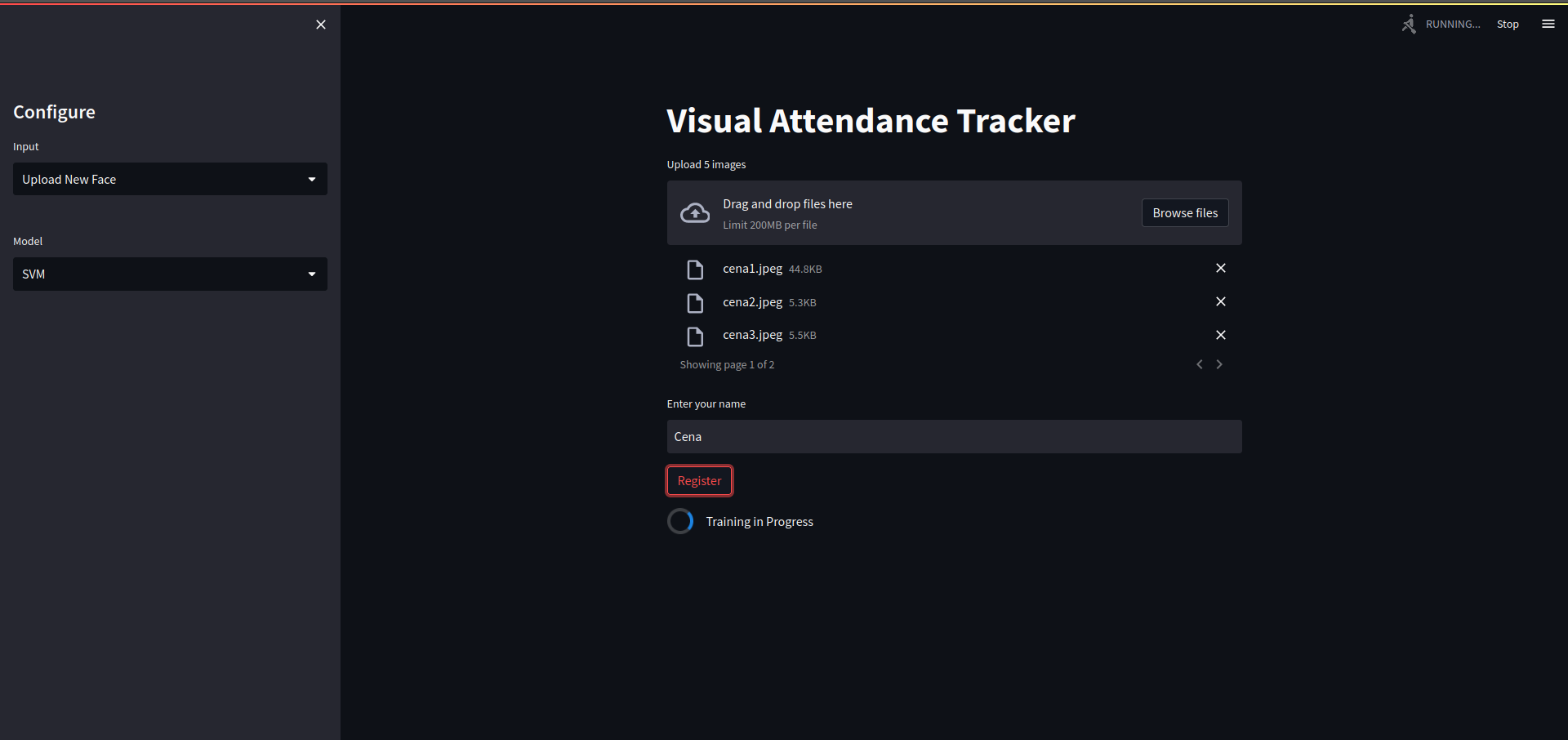 GitHub - abhishekmani12/Visual_Attendance_Tracking: Deep Learning based ...