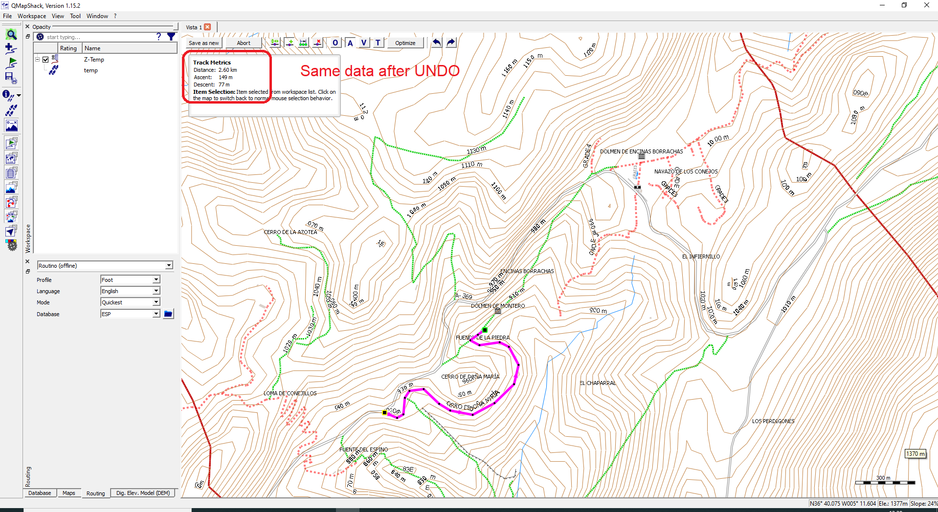 Track metrics not updated when using UNDO / REDO in Edit mode · Issue #279 · Maproom/qmapshack ...