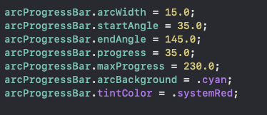 GitHub - GoodDamn/ArcProgressBar: Progress bar with arc form using Core Graphics