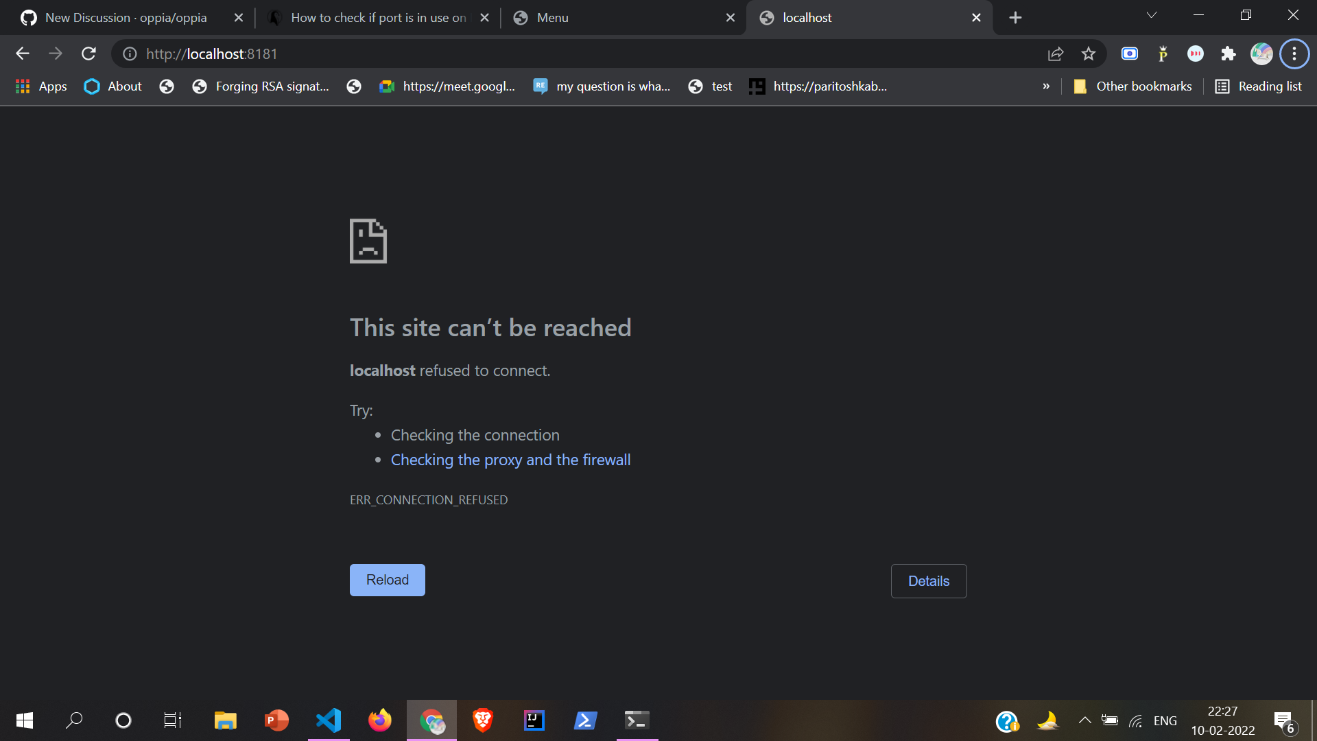 Unable to access localhost:8181 from wsl2 on windows · oppia oppia · Discussion #14910 · GitHub