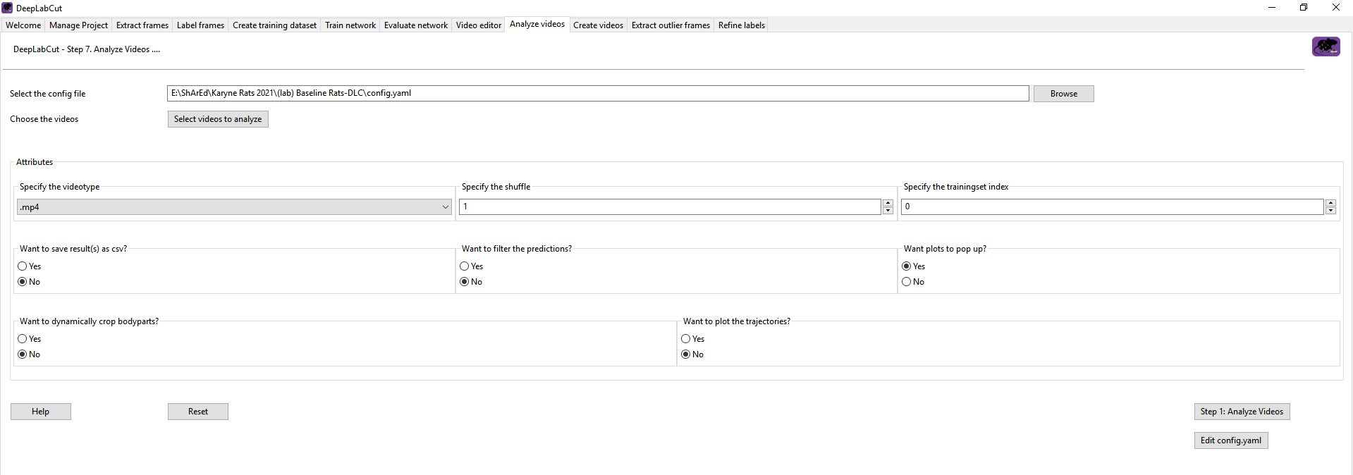 "No suitable videos found" attempting to "Extract Outlier Frames" · Issue #1161 · DeepLabCut ...