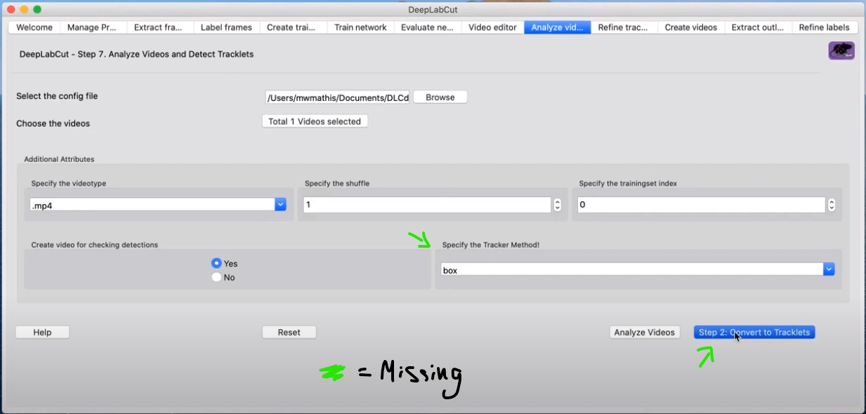 "No suitable videos found" attempting to "Extract Outlier Frames" · Issue #1161 · DeepLabCut ...