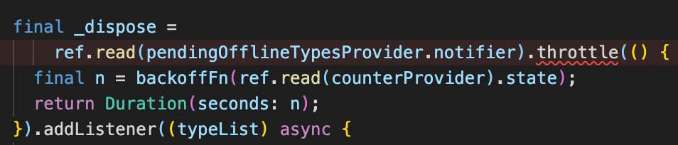 Use Throttle On Pendingofflinetypesprovider Valuestatenotifier · Issue 114 · Flutterdata