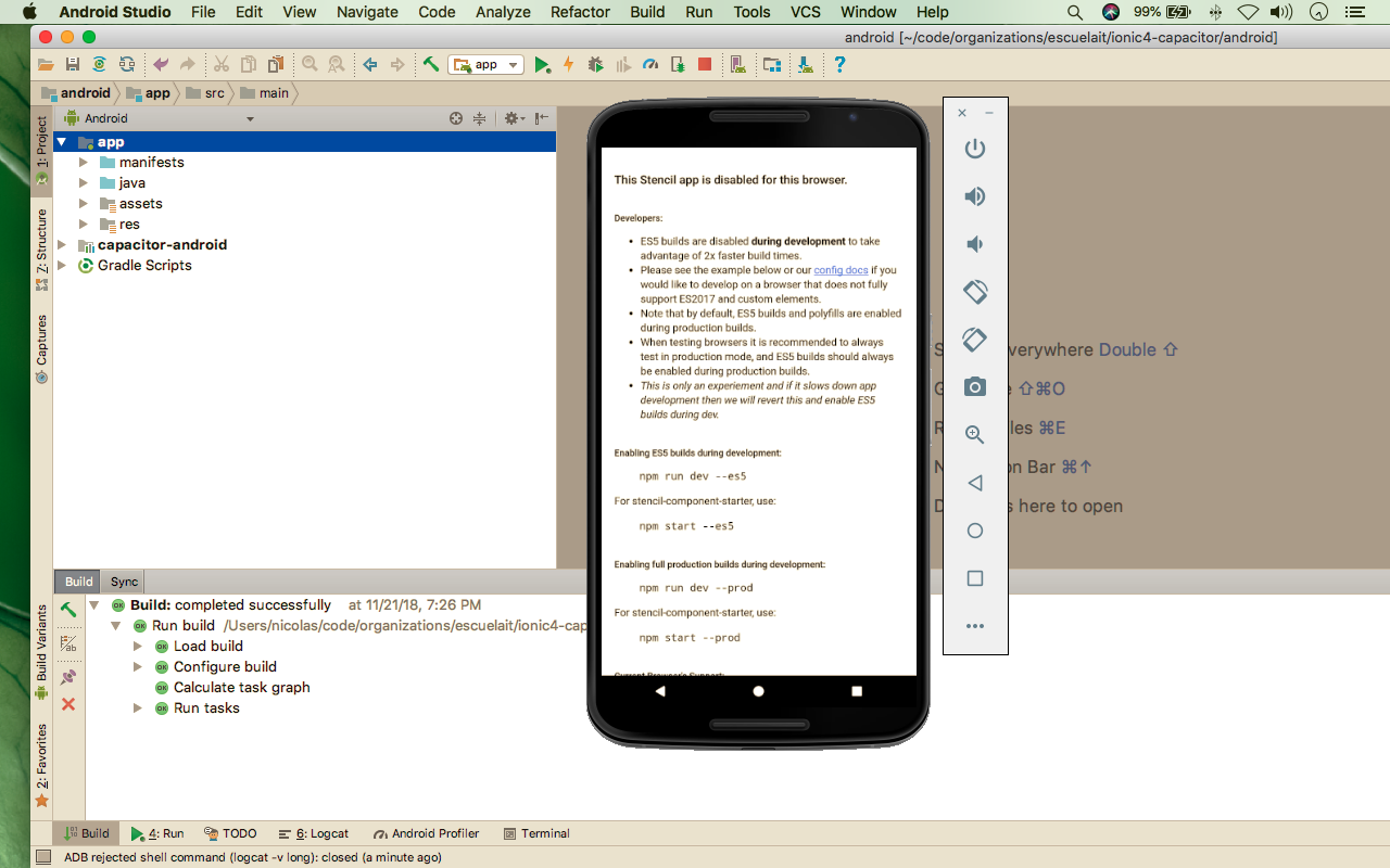 [BUG] Capacitor: Unable to open index.html · Issue #989 · ionic-team/capacitor · GitHub