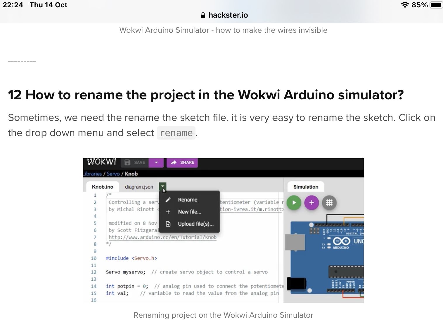 "Set project name..." doesn't seem to change anything? · Issue #24 · wokwi/arduino-libraries ...